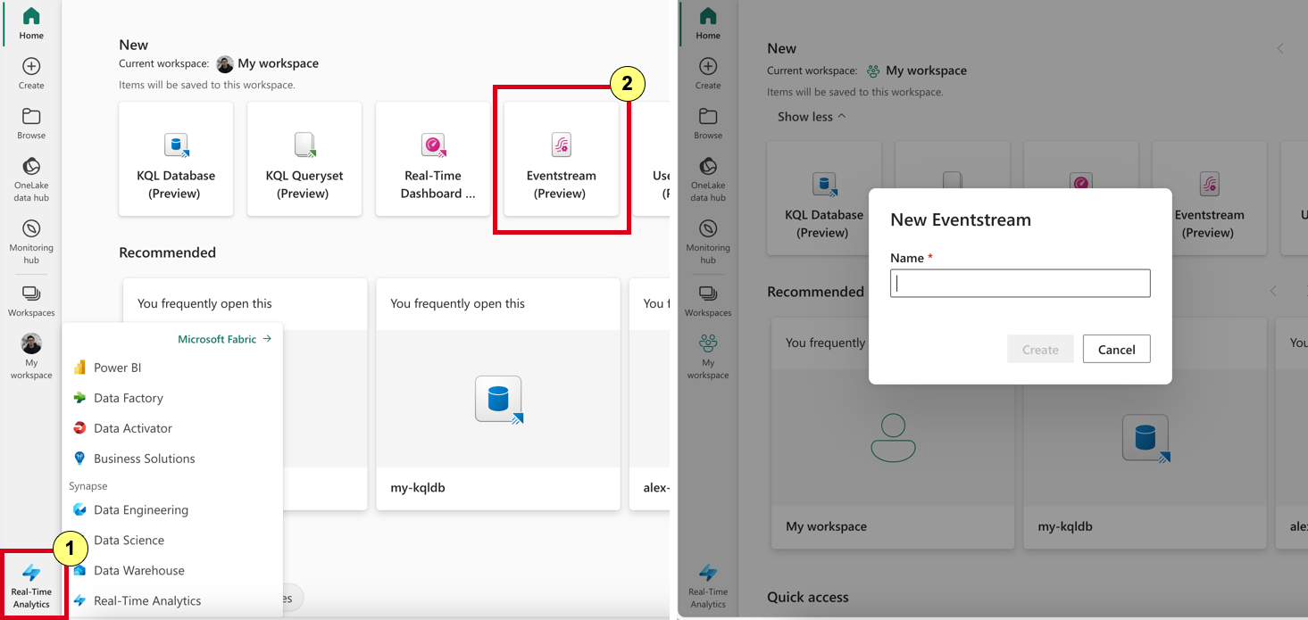 Explore And Transform Sample Bike Sharing Data With Eventstream For Kql Database Integration