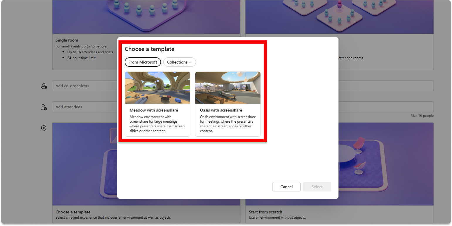 Create Event In Mesh On Web Microsoft Mesh Microsoft Learn
