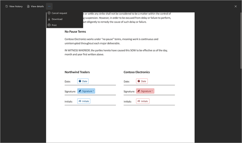 Create a signature request using SharePoint eSignature - Microsoft ... Create a signature request using SharePoint eSignature - Microsoft ...