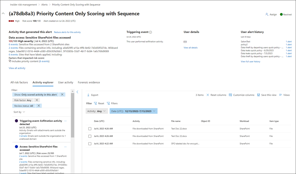 Investigate insider risk management activities - Microsoft Purview ... Investigate insider risk management activities - Microsoft Purview ...