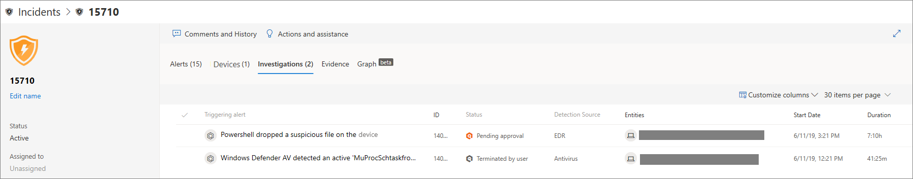 Investigate incidents in Microsoft Defender for Endpoint | Microsoft Learn Investigate incidents in Microsoft Defender for Endpoint | Microsoft Learn