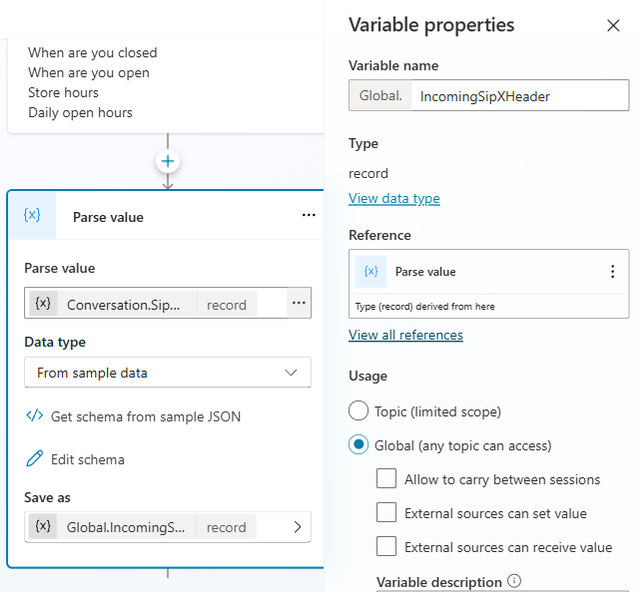 Configure SIP X-headers for voice-enabled agents - Microsoft Copilot ...