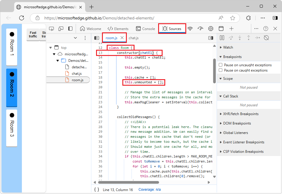 Record Heap Snapshots Using The Memory Tool Heap Snapshot Profiling Type Microsoft Edge