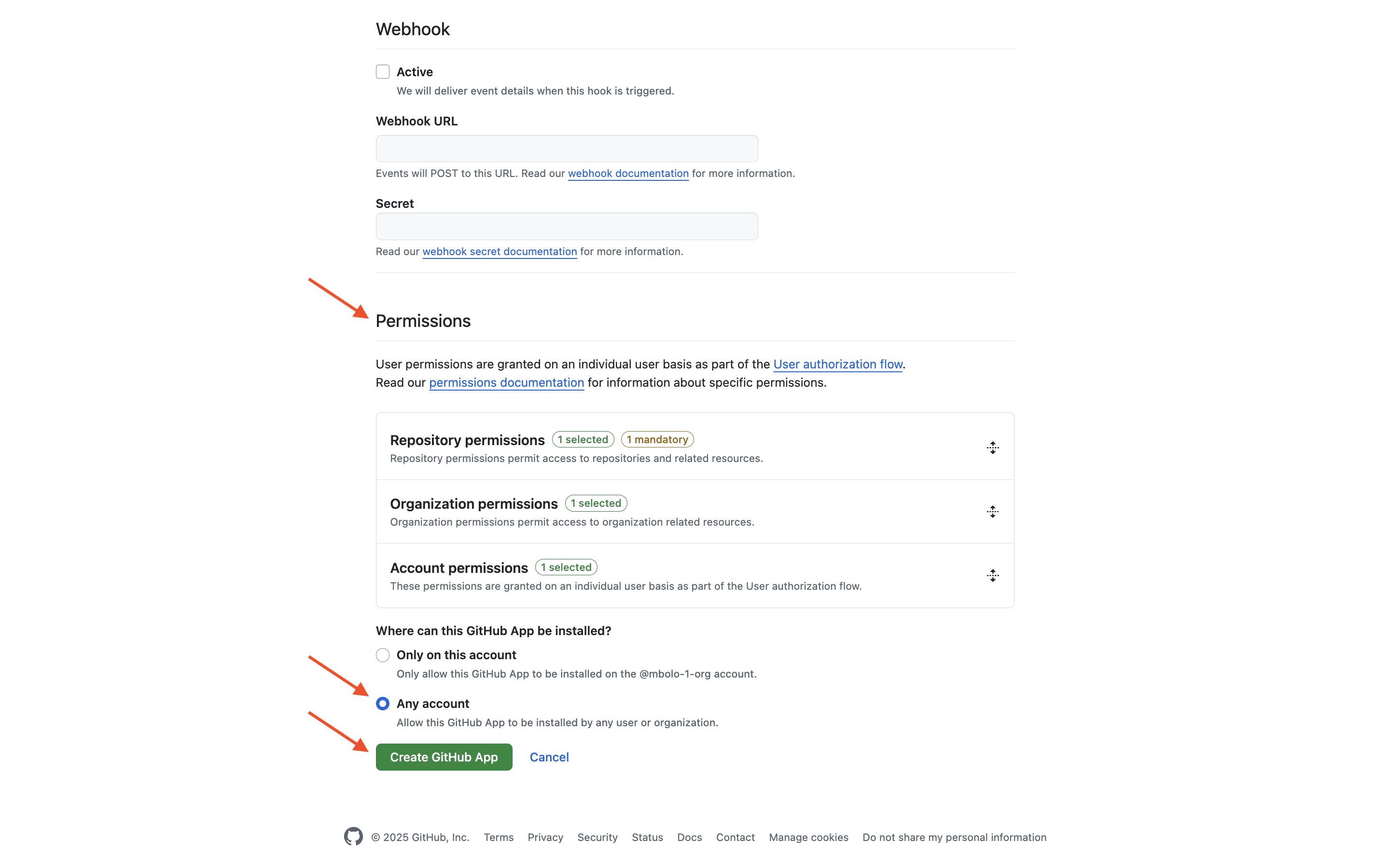 Set up the GitHub service for GitHub Cloud Knowledge Microsoft 365 Copilot connector ingestion ...