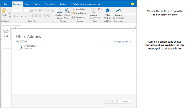 Create Outlook Add Ins For Compose Forms Office Add Ins Microsoft Learn