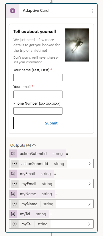Interactive Adaptive Cards (preview) - Power Virtual Agents | Microsoft ... Interactive Adaptive Cards (preview) - Power Virtual Agents | Microsoft ...