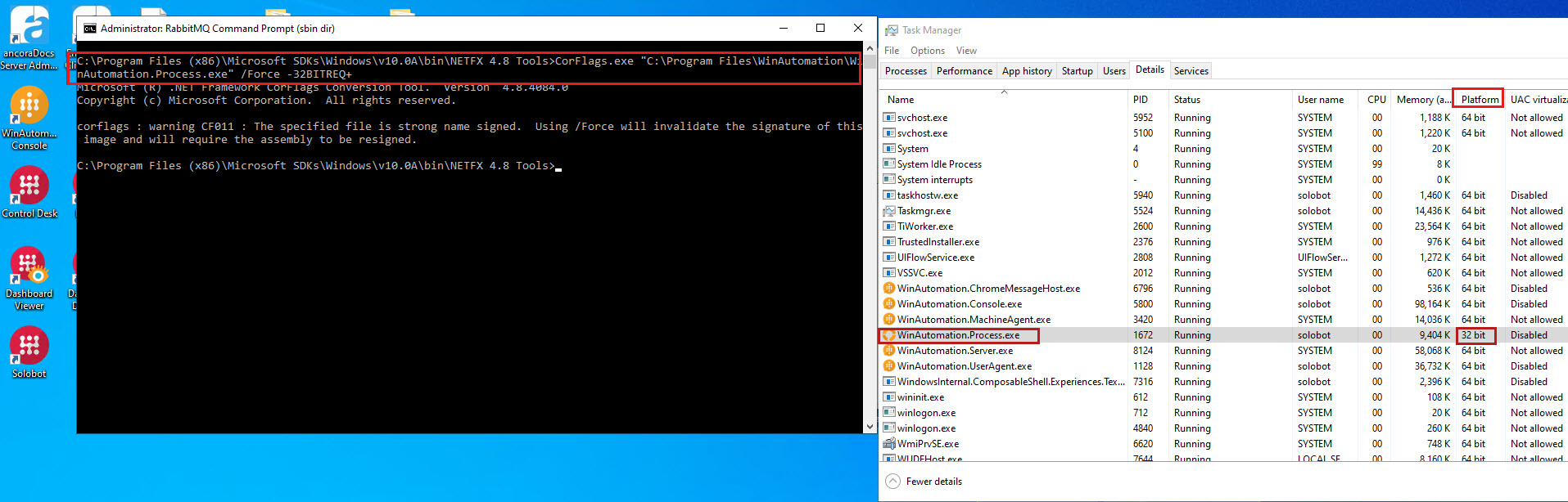 Database Actions With 64 Bit Os And 32 Bit Database Autologin Microsoft Learn