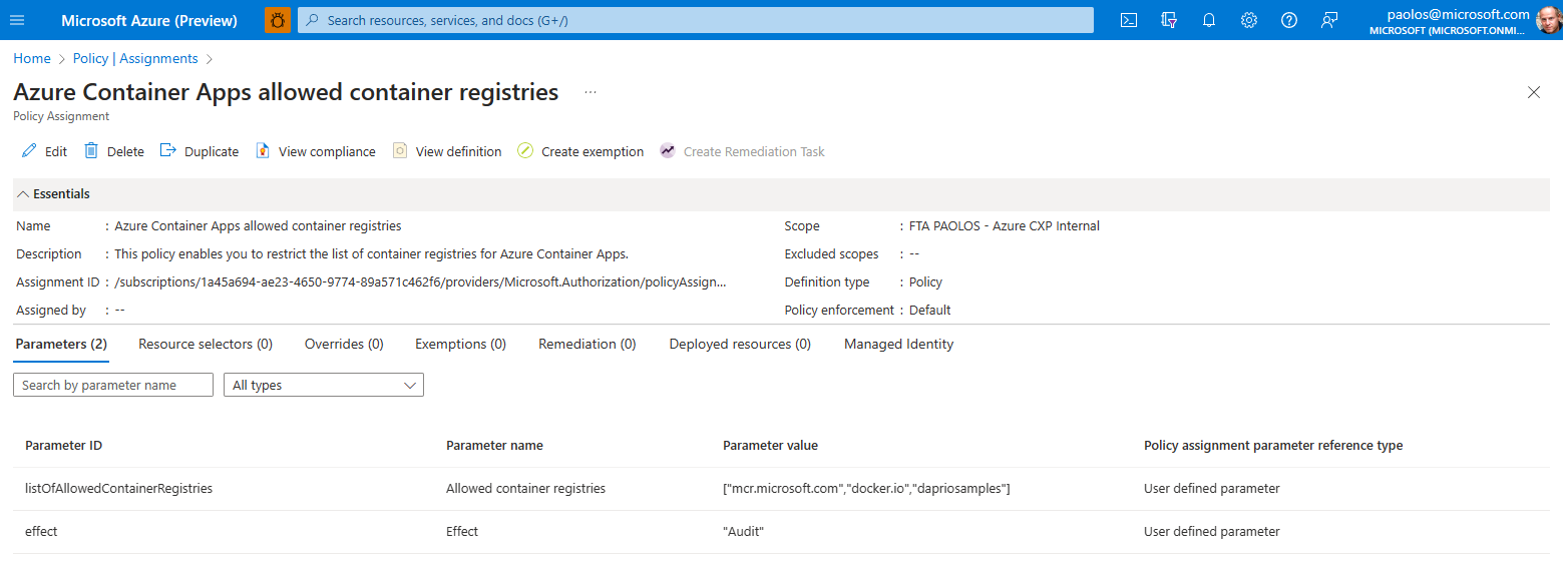 Azure Policy custom definitions for Azure Container Apps - Code Samples ... Azure Policy custom definitions for Azure Container Apps - Code Samples ...