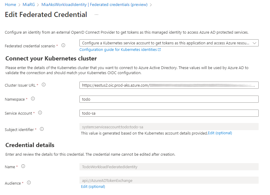 Use Azure AD workload identity for Kubernetes with a user-assigned ... Use Azure AD workload identity for Kubernetes with a user-assigned ...