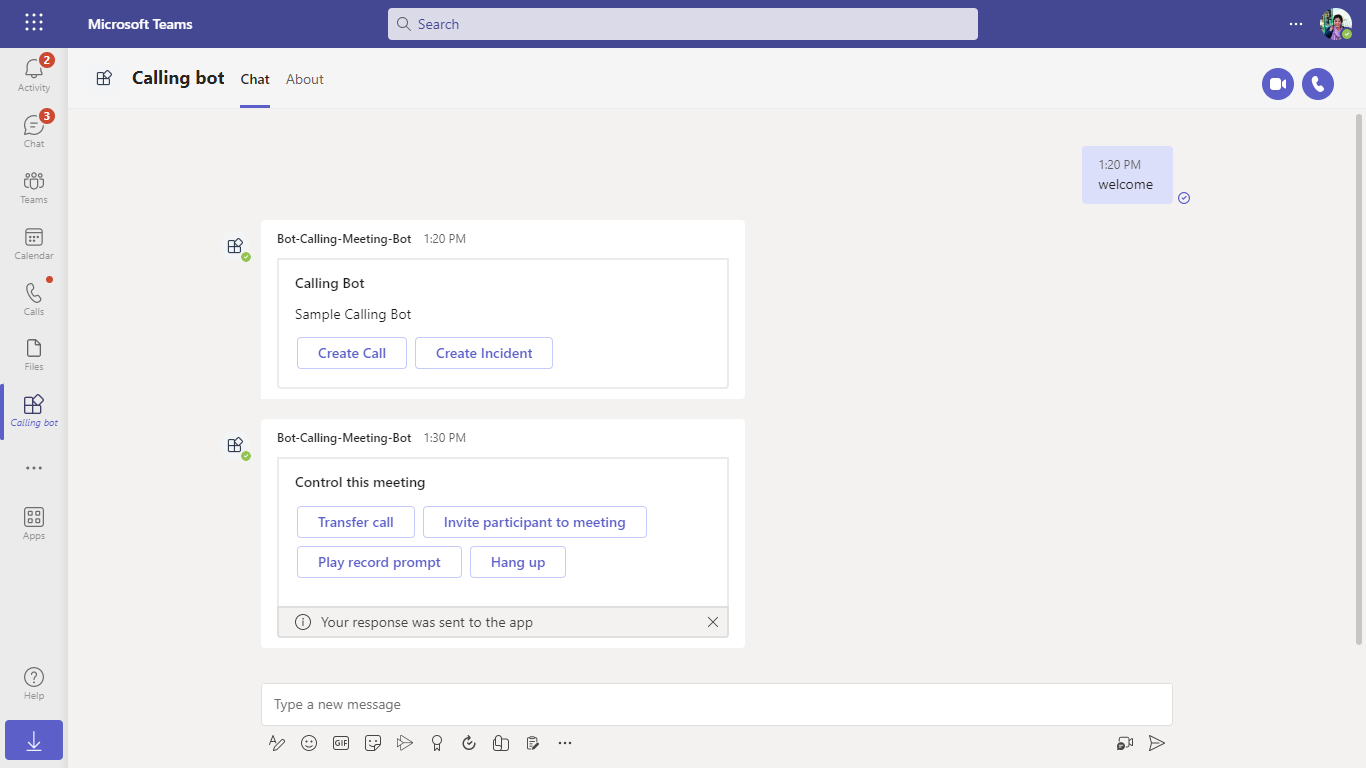 Calling And Meeting Bot Sample V4 Code Samples Microsoft Learn