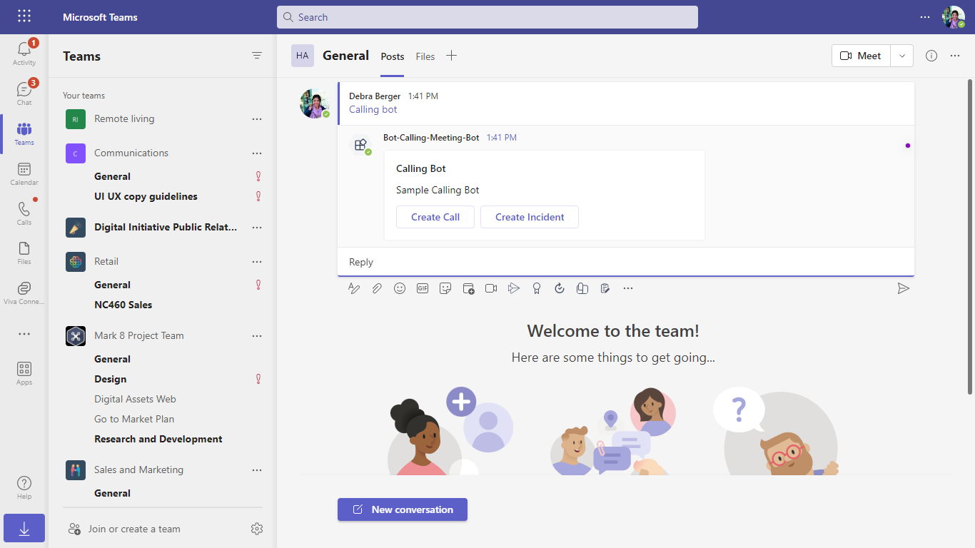 Calling And Meeting Bot Sample V4 Code Samples Microsoft Learn