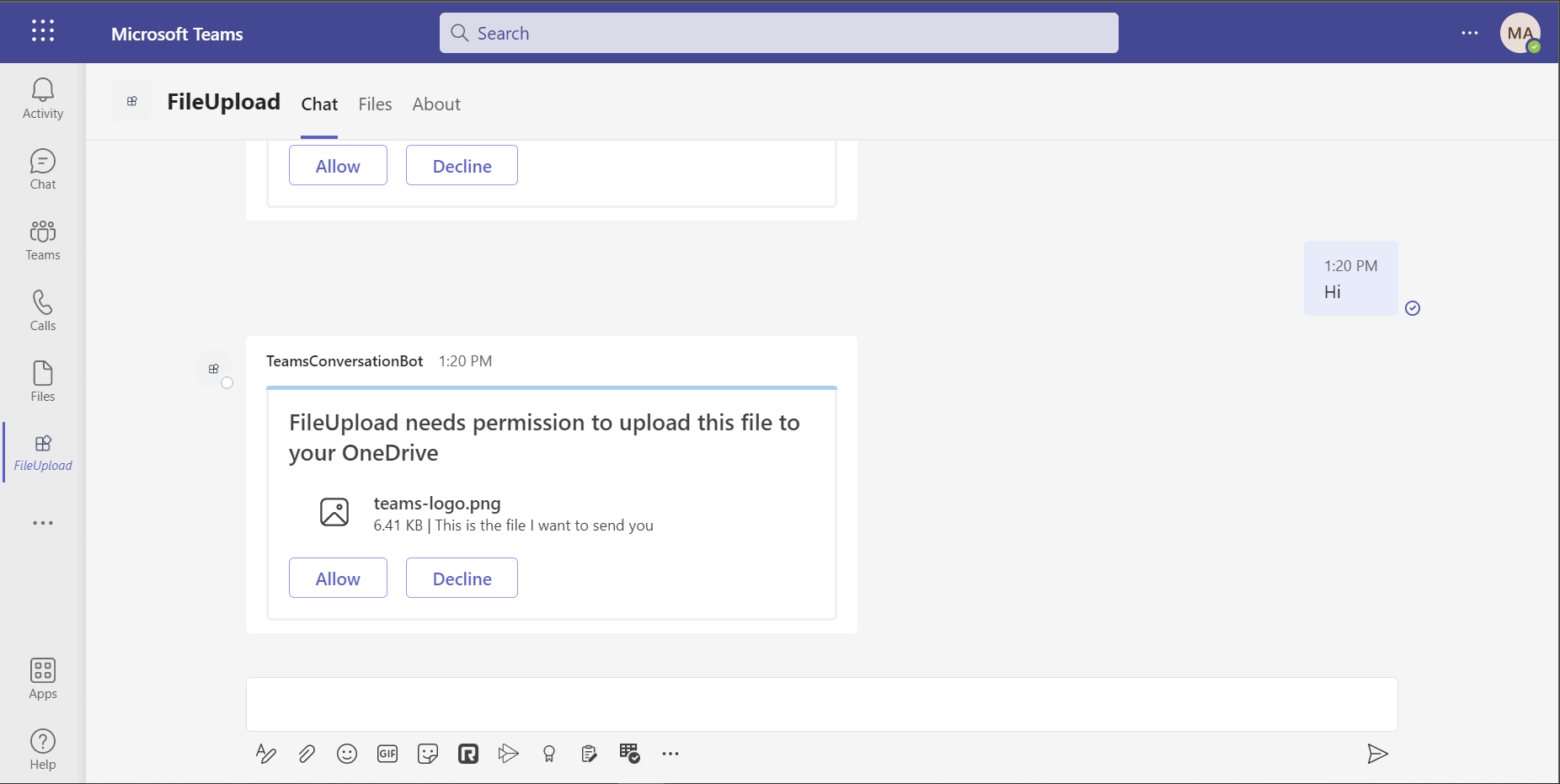 Teams File Upload Bot - Code Samples | Microsoft Learn Teams File Upload Bot - Code Samples | Microsoft Learn