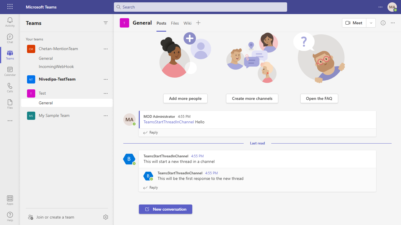 Microsoft Teams - Start Thread In A Specific Channel of a Team - Code ... Microsoft Teams - Start Thread In A Specific Channel of a Team - Code ...