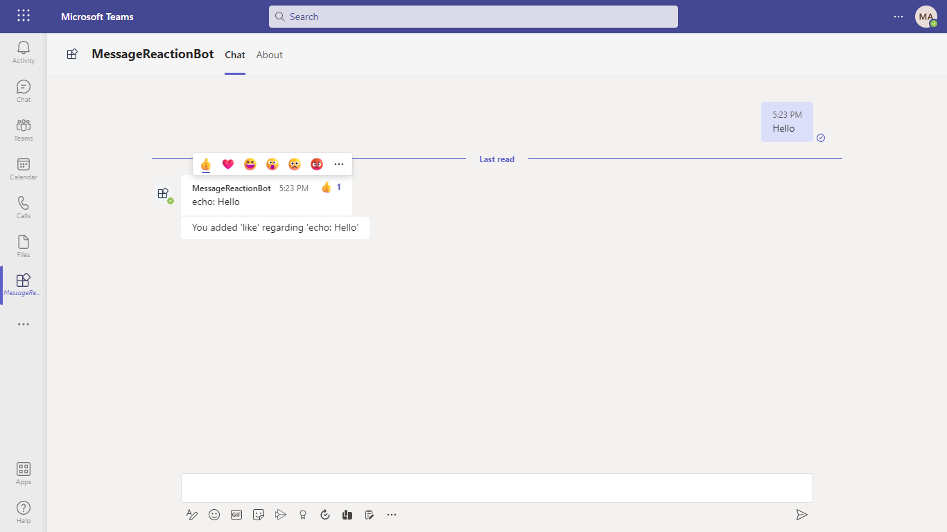 Teams Message Reactions Bot C# Sample - Code Samples | Microsoft Learn Teams Message Reactions Bot C# Sample - Code Samples | Microsoft Learn