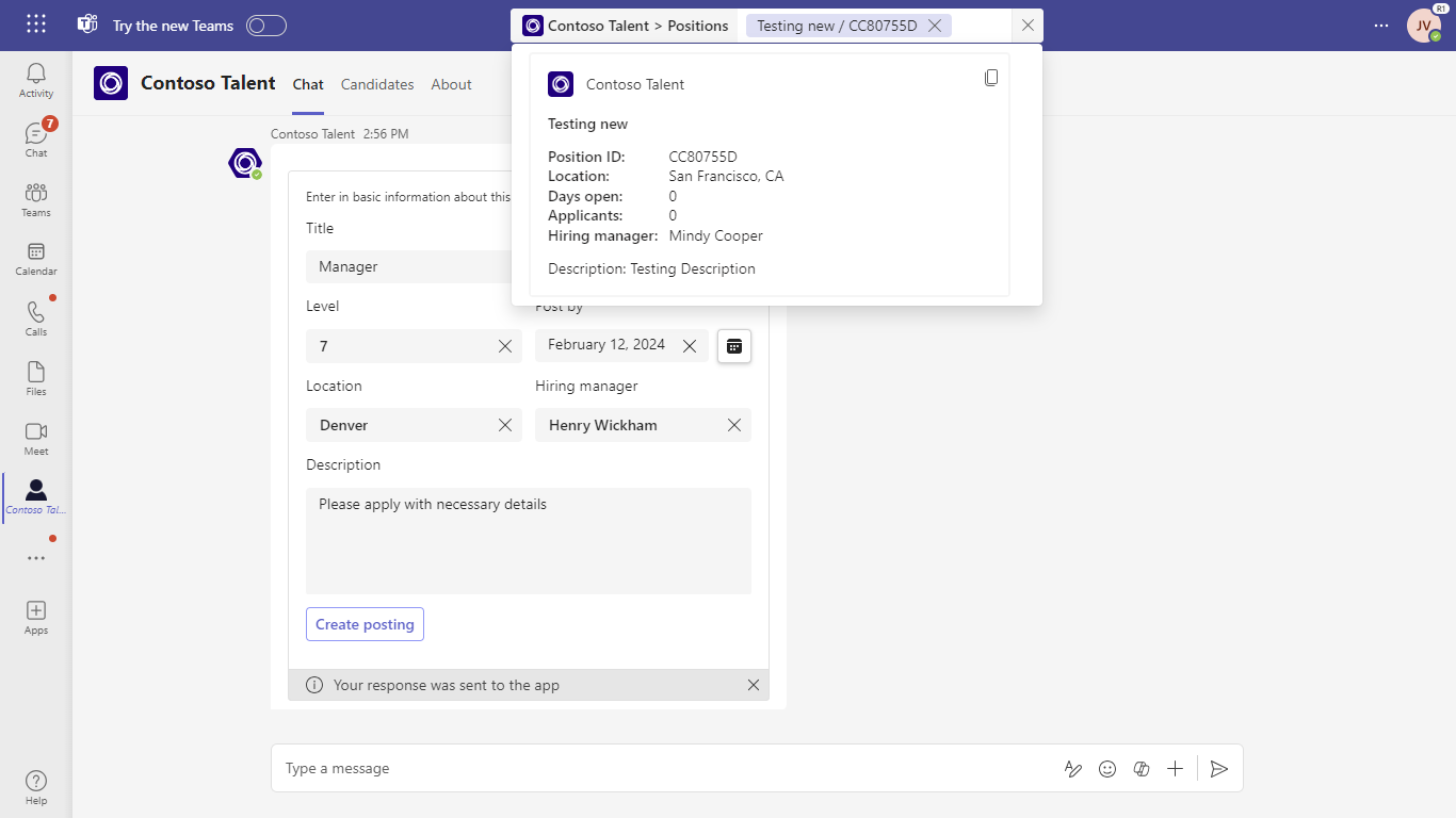 HR Talent Management App - Code Samples | Microsoft Learn