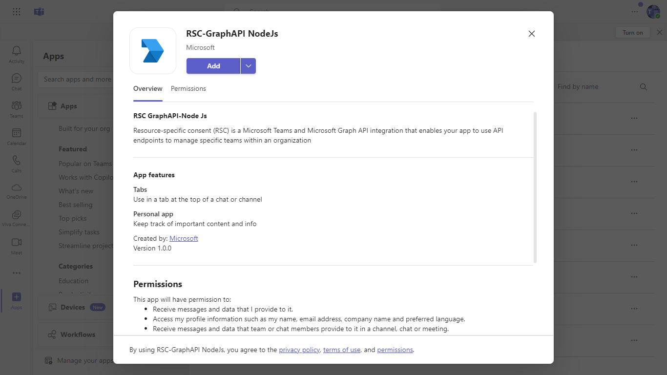 Resource Specific Consent With Graph Api Code Samples Microsoft Learn