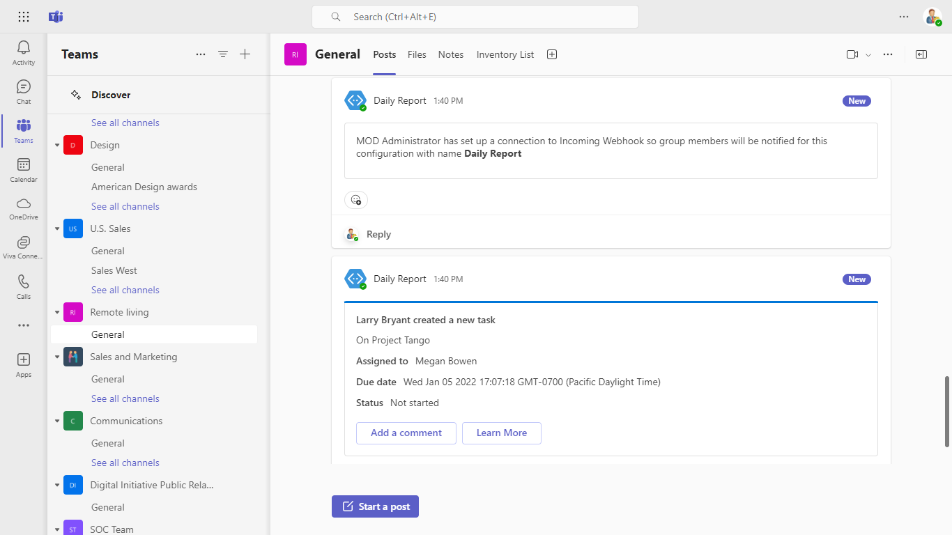 Incoming Webhook Incoming Webhook