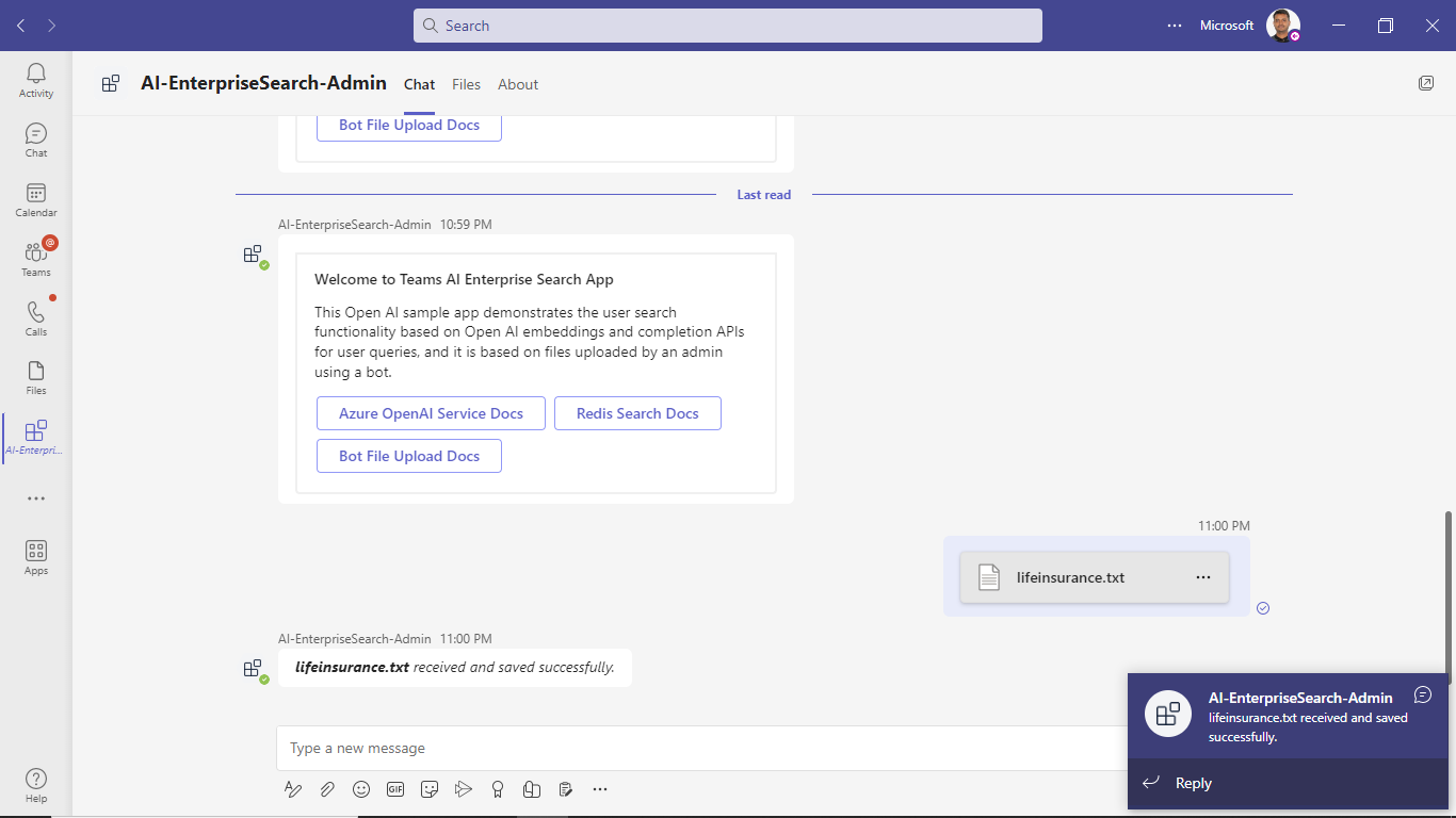 Teams Azure Open AI Embeddings And Redis Search On Uploaded File Using ... Teams Azure Open AI Embeddings And Redis Search On Uploaded File Using ...