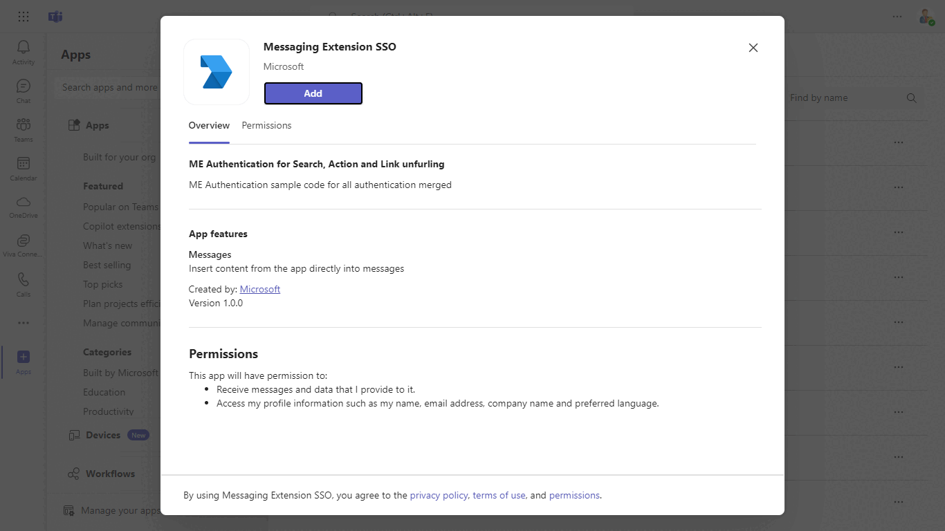 Teams Messaging Extensions Search - Code Samples | Microsoft Learn Teams Messaging Extensions Search - Code Samples | Microsoft Learn