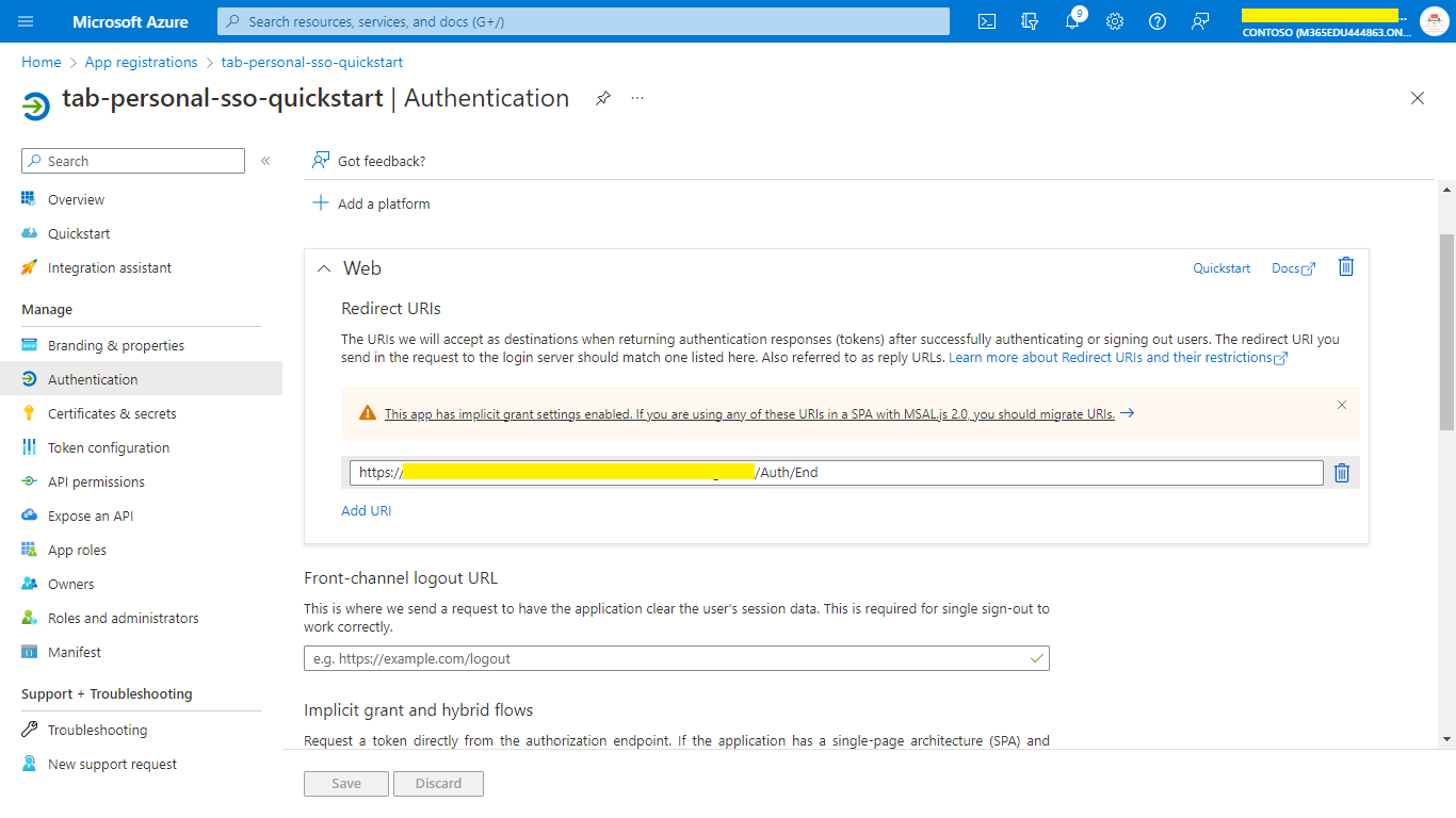 Teams Personal Tab SSO Authentication Sample TS - Code Samples ... Teams Personal Tab SSO Authentication Sample TS - Code Samples ...