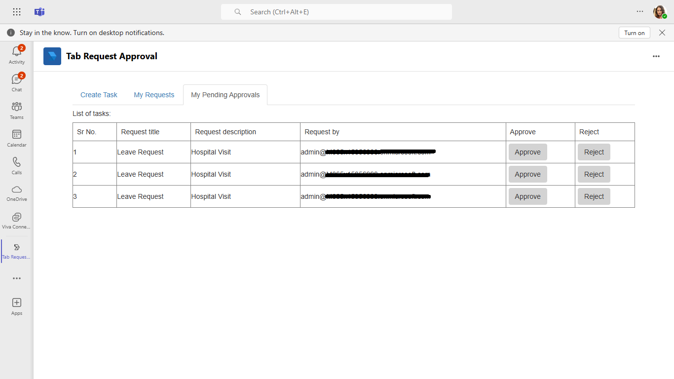 Send Task Approvals Using Activity Feed Notification Graph Apis Code Samples Microsoft Learn