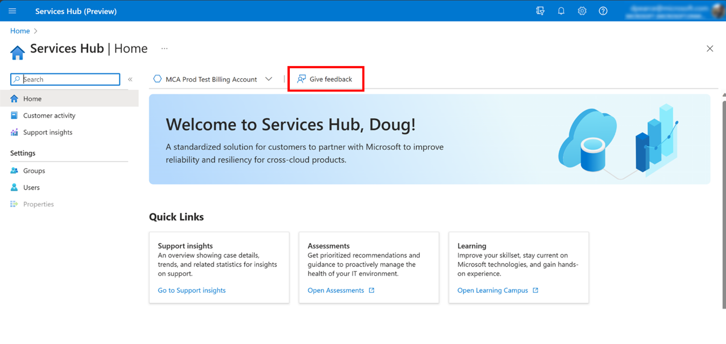Microsoft Engage Center (Services Hub) Feedback | Microsoft Learn Microsoft Engage Center (Services Hub) Feedback | Microsoft Learn