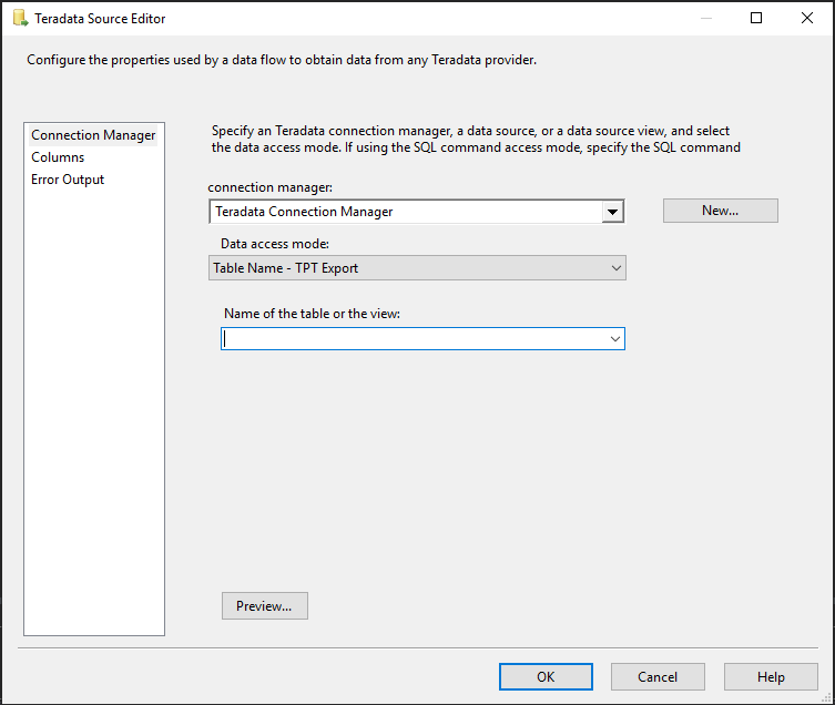 Connect to the Teradata source - SQL Server Integration Services (SSIS ... Connect to the Teradata source - SQL Server Integration Services (SSIS ...