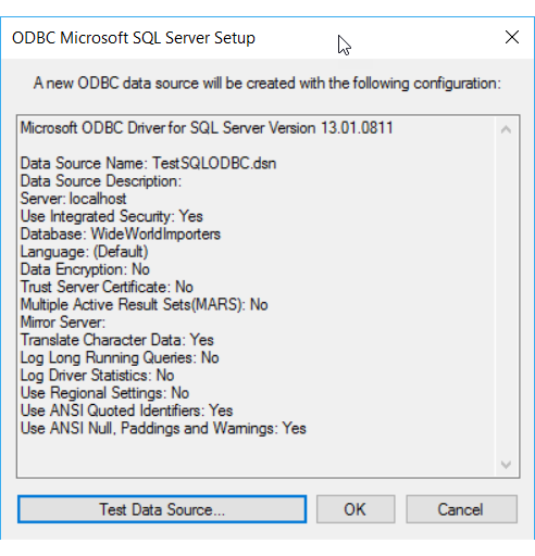 Connect To An Odbc Data Source Sql Server Import And Export Wizard