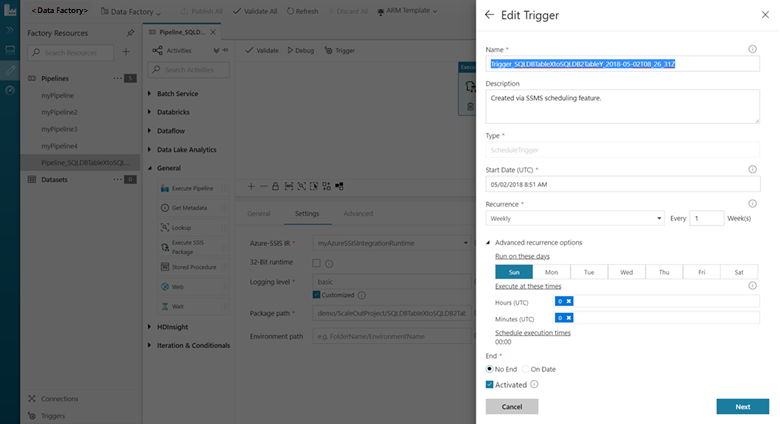Schedule SSIS packages in Azure with SSMS - SQL Server Integration ... Schedule SSIS packages in Azure with SSMS - SQL Server Integration ...