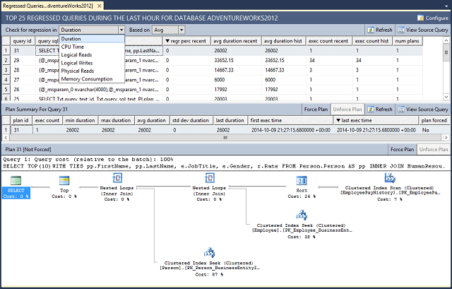 Monitor Performance By Using The Query Store Sql Server Microsoft Learn