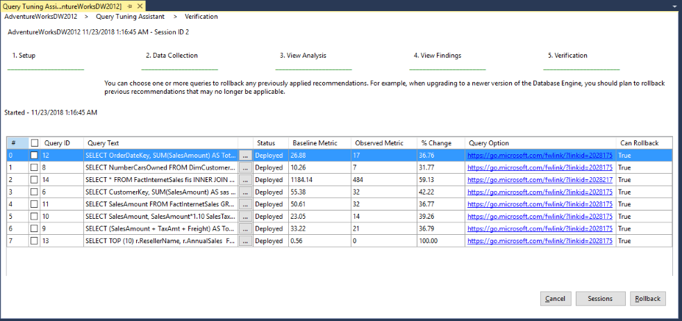 Upgrade Databases Using Query Tuning Assistant Sql Server Microsoft Learn
