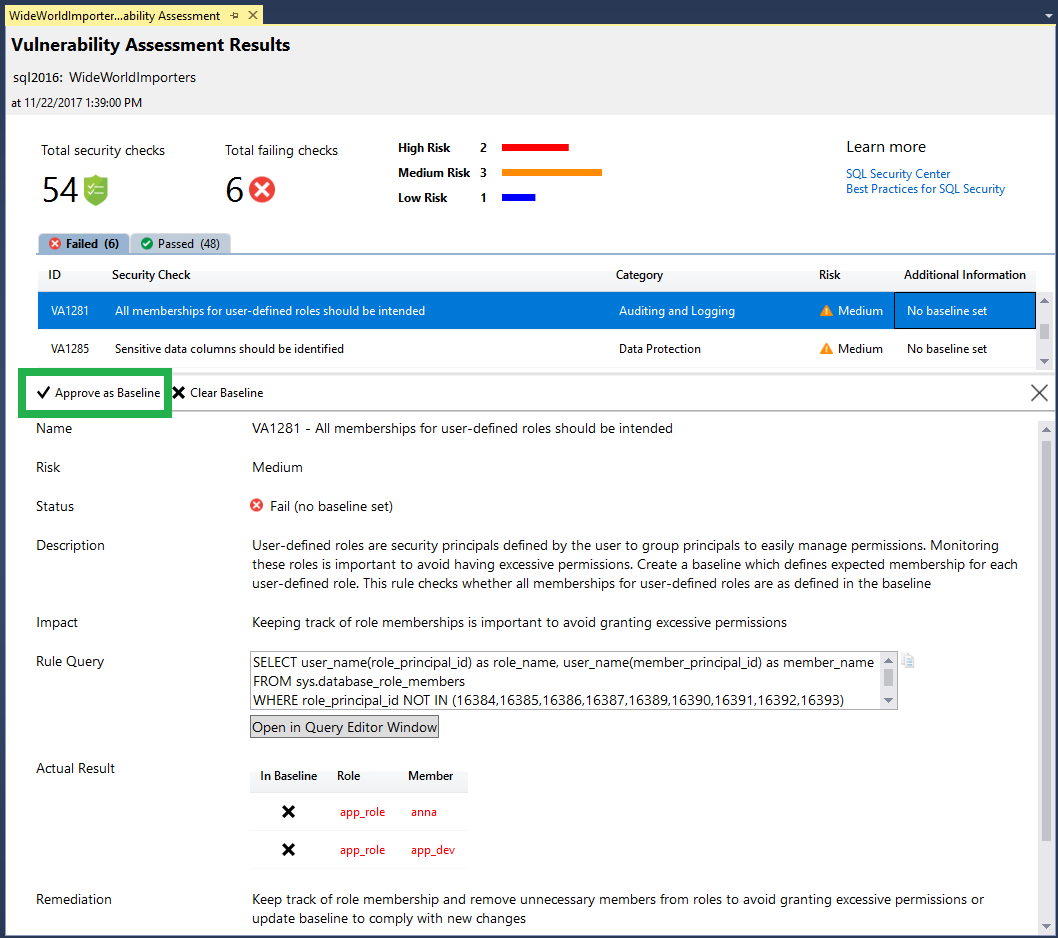 Vulnerability Assessment For Sql Server Sql Server Microsoft Learn