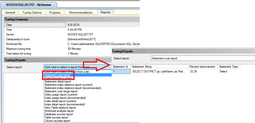 Using Database Engine Tuning Advisor Sql Server Microsoft Learn