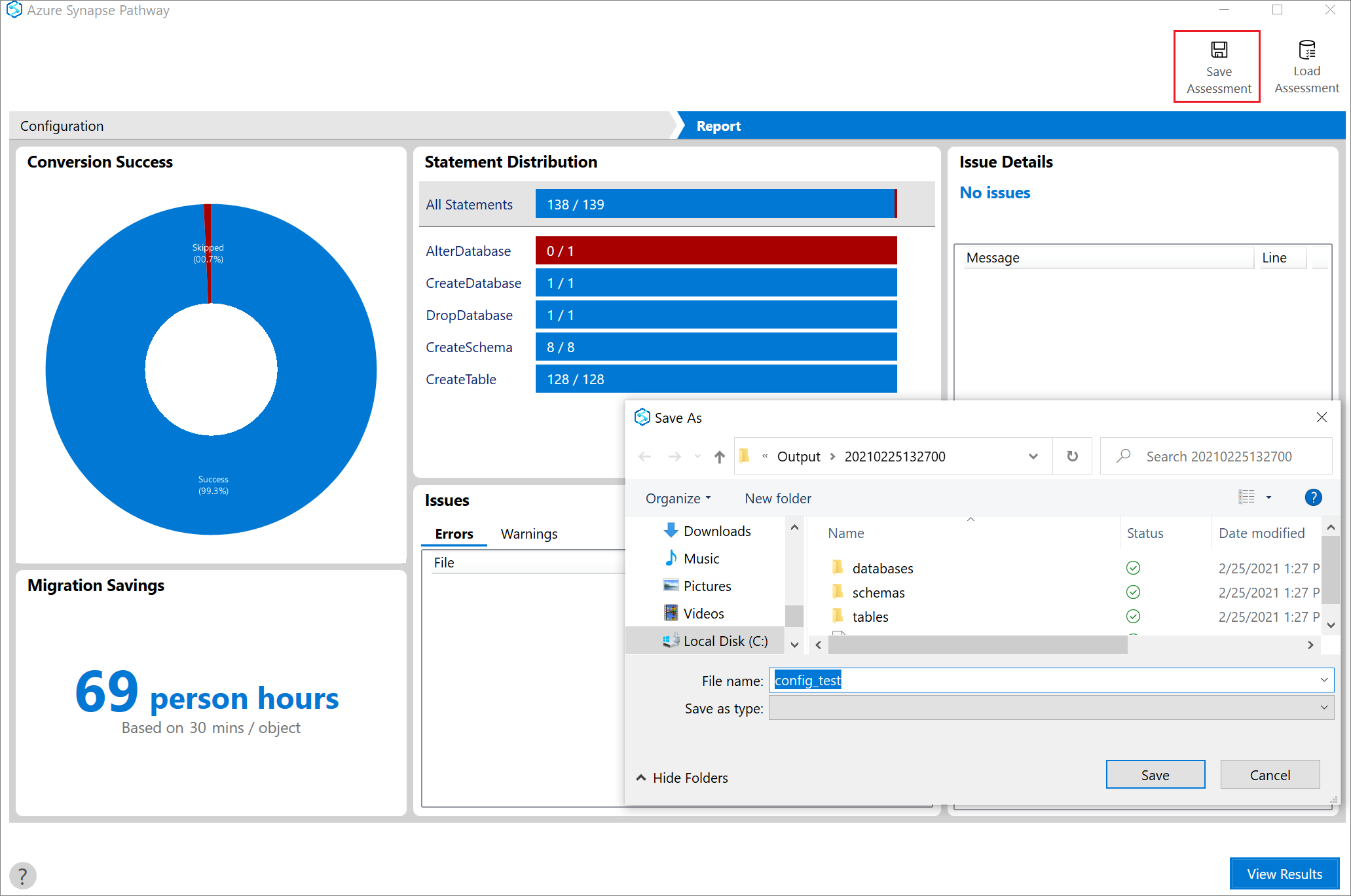Save And Load Assessments With Azure Synapse Pathway Azure Synapse Pathway Microsoft Learn