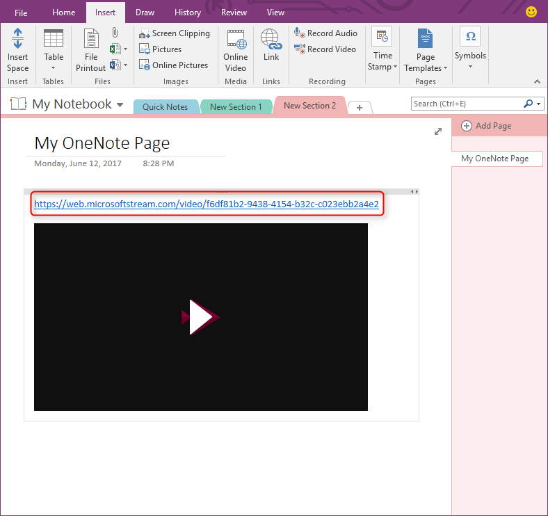 Use Microsoft Stream (Classic) in OneNote - Microsoft Stream ... Use Microsoft Stream (Classic) in OneNote - Microsoft Stream ...