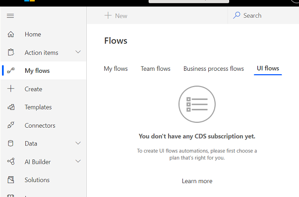 Unable To Create Ui Flow Power Automate Microsoft Learn