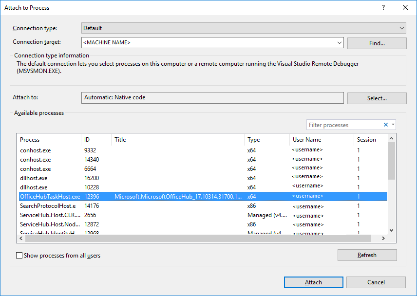 Attach to running processes with the debugger - Visual Studio (Windows ... Attach to running processes with the debugger - Visual Studio (Windows ...