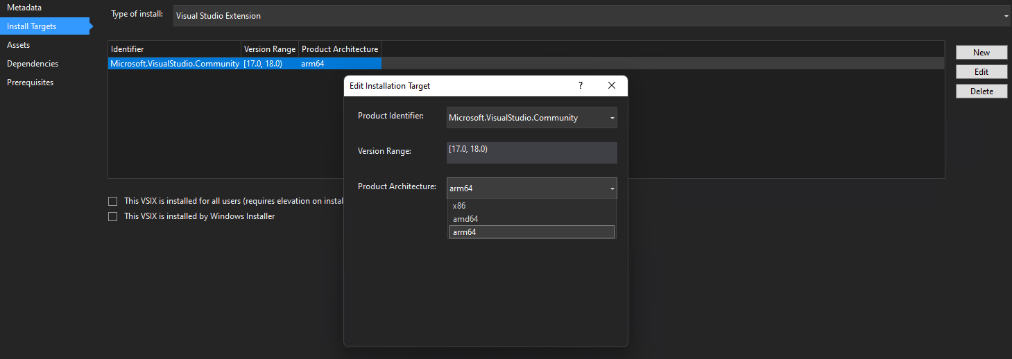 Target Visual Studio 2022 (ARM64) when creating or updating an ... Target Visual Studio 2022 (ARM64) when creating or updating an ...