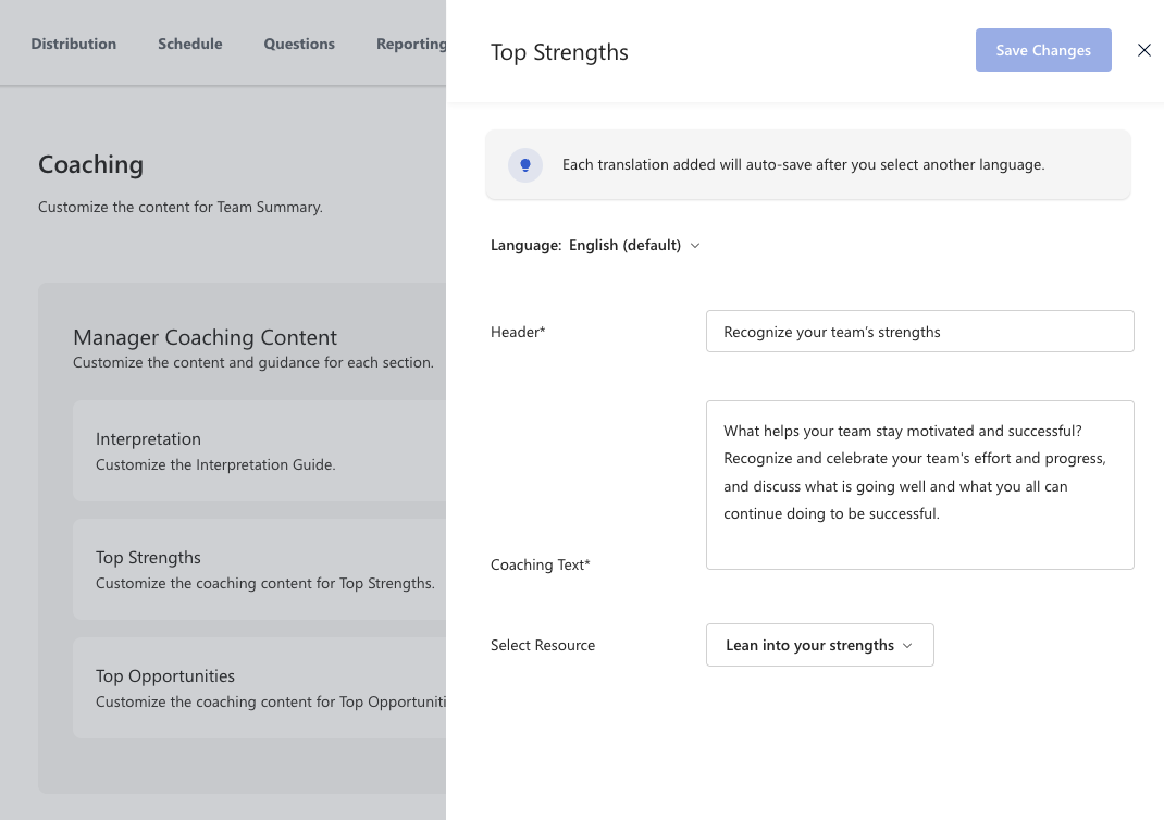 Set up Coaching in a Viva Glint survey | Microsoft Learn Set up Coaching in a Viva Glint survey | Microsoft Learn