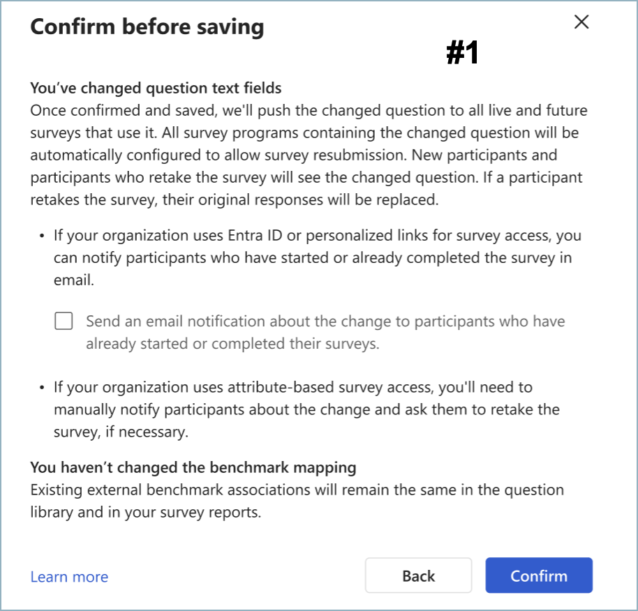 Admins editing a live Viva Glint survey | Microsoft Learn Admins editing a live Viva Glint survey | Microsoft Learn