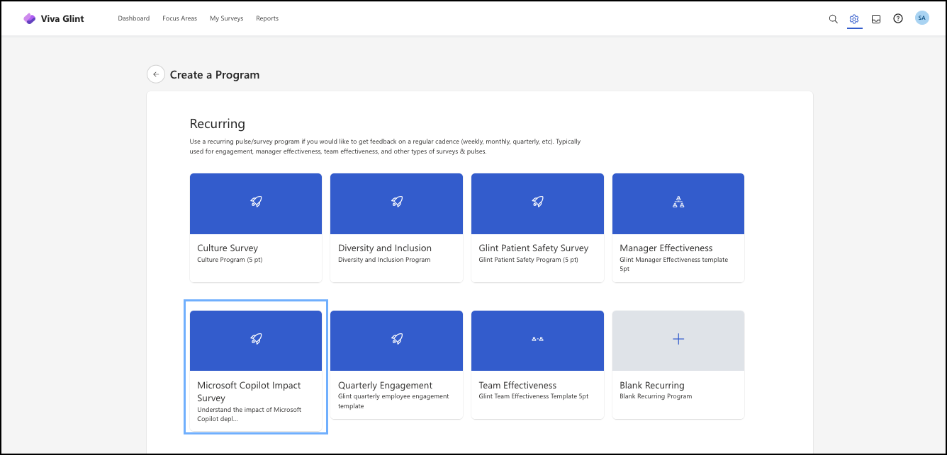 Microsoft Copilot Impact Survey template in Viva Glint | Microsoft Learn Microsoft Copilot Impact Survey template in Viva Glint | Microsoft Learn