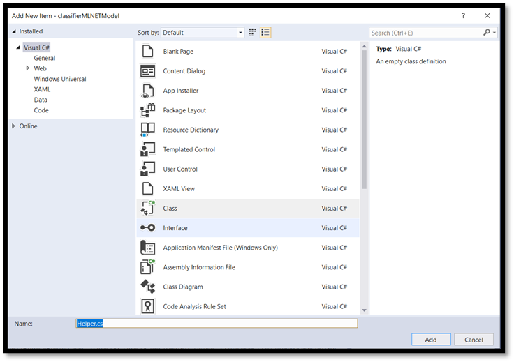 Deploy Your Mlnet Model In A Windows App With Windows Ml Api Microsoft Learn