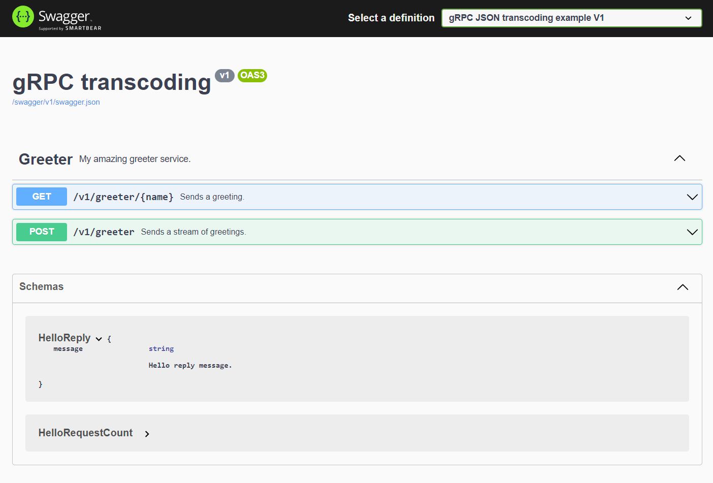 Uso de OpenAPI con la transcodificación JSON de gRPC en aplicaciones de ... Uso de OpenAPI con la transcodificación JSON de gRPC en aplicaciones de ...
