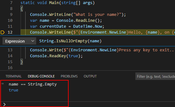 Depuración de una aplicación de consola de .NET con Visual Studio Code ...