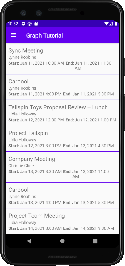 Creación De Aplicaciones De Android Con Microsoft Graph Microsoft Graph Microsoft Learn
