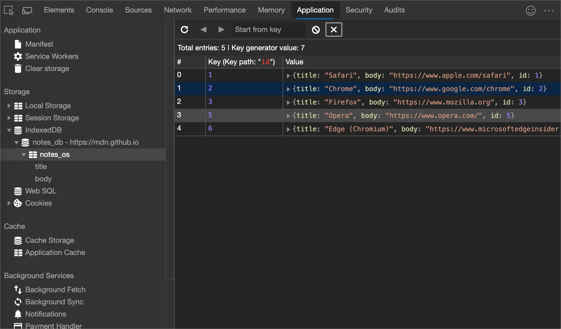 Ver Y Cambiar Los Datos De Indexeddb Microsoft Edge Development Microsoft Learn