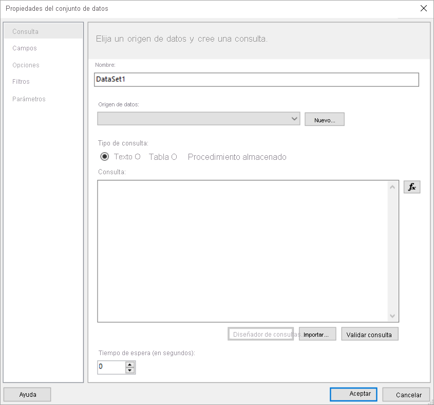 Creación De Un Conjunto De Datos Insertado Para Un Informe Paginado De