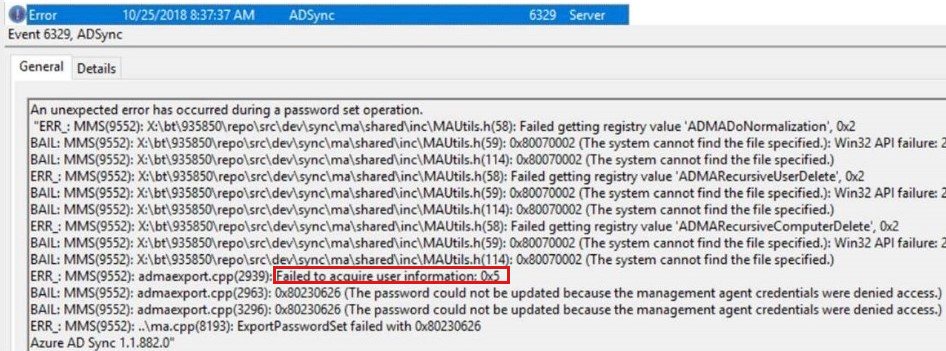 Errores Rpc Que Afectan A Microsoft Entra Connect Active Directory Microsoft Learn