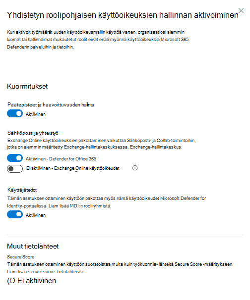 Aktivoi Microsoft Defender XDR Unified -roolipohjainen käyttöoikeuksien ... Aktivoi Microsoft Defender XDR Unified -roolipohjainen käyttöoikeuksien ...