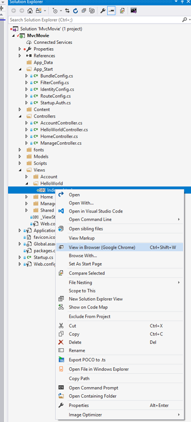 Ajout Dune Vue à Une Application Mvc Microsoft Learn